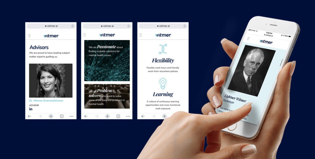 Digital design for a tech start-up solving mental health problems. – Brands&Space